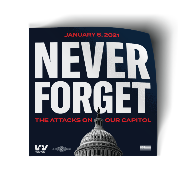 Never Forget Sticker (5 pack) – VoteVets PX